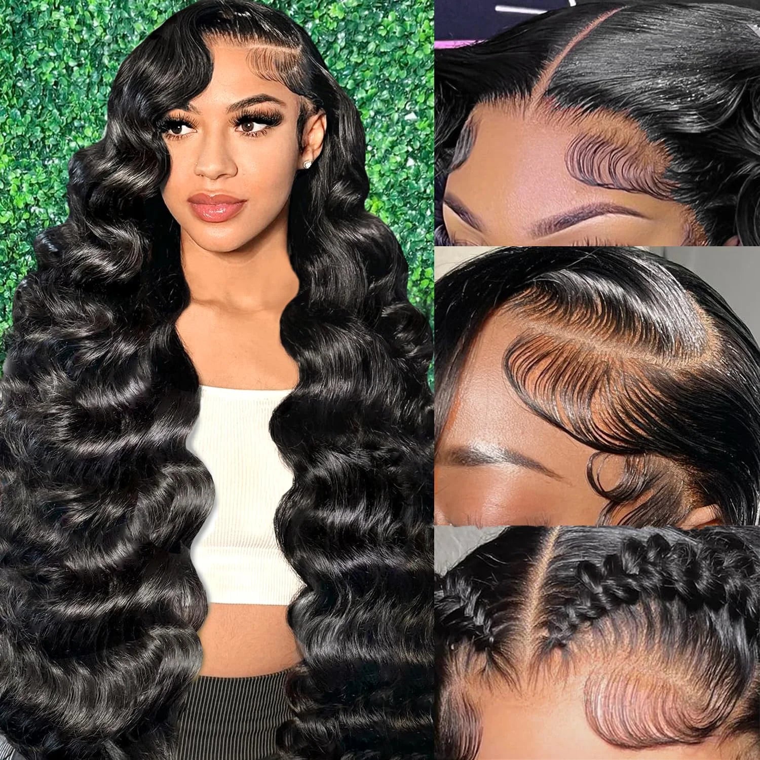 280% Remy 30 40 Inch Body Wave 13x6 Hd Lace Frontal Wig Human Hair Bra ...